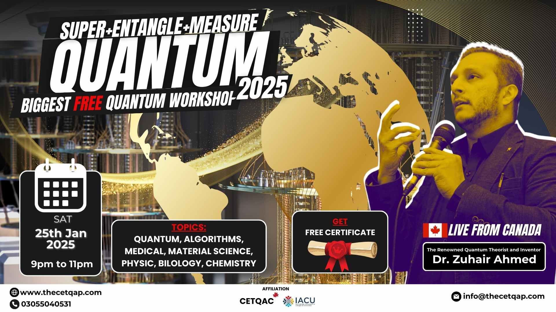 Workshops & Events - CETQAP | The Centre of Excellence for Technology Quantum and AI